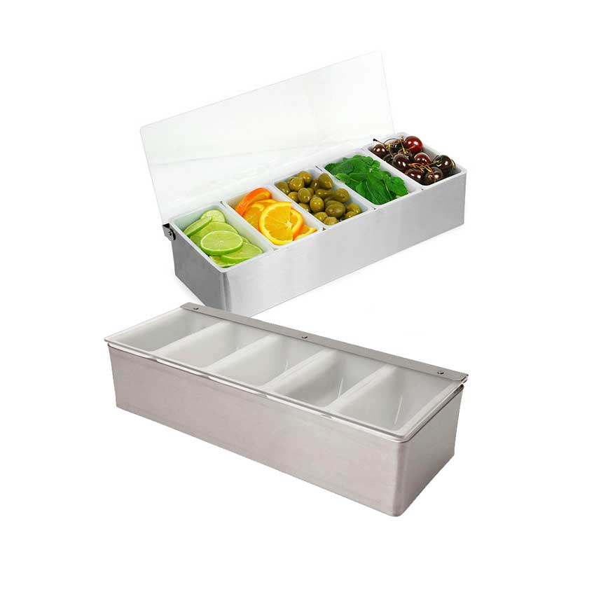 Bar organizer – κουτί με χωρίσματα 5 θέσεων για αξεσουάρ κοκτέιλ ...