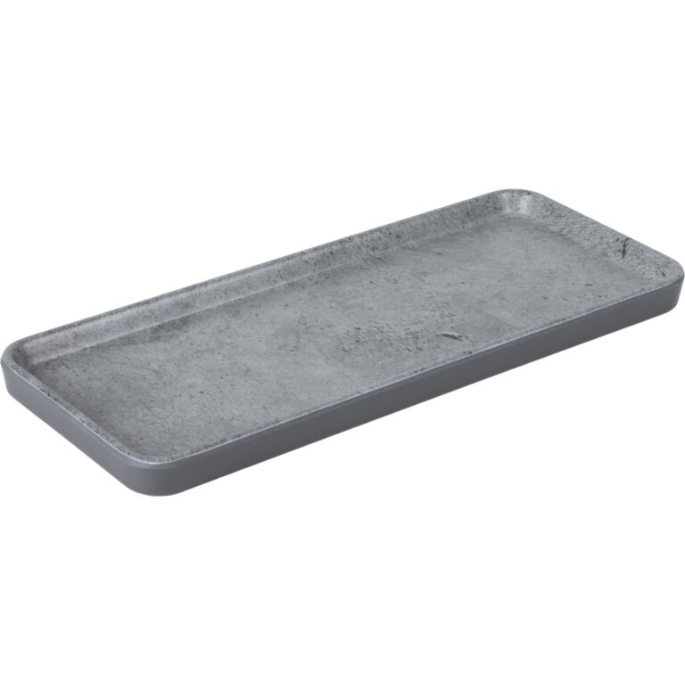 Πιατέλα μελαμίνης ορθογώνια Concrete 28.5x12x2cm | Εξοπλιστική Ελλάδος